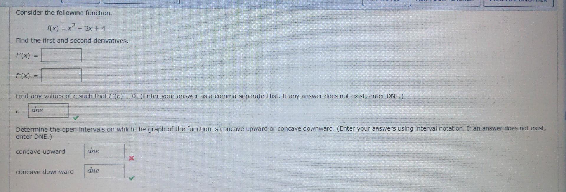 Solved Consider the following function. f(x)=x2−3x+4 Find | Chegg.com