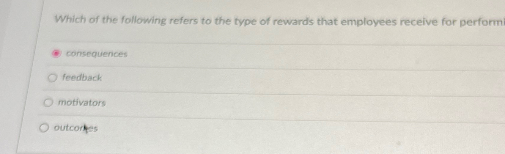Solved Which of the following refers to the type of rewards | Chegg.com