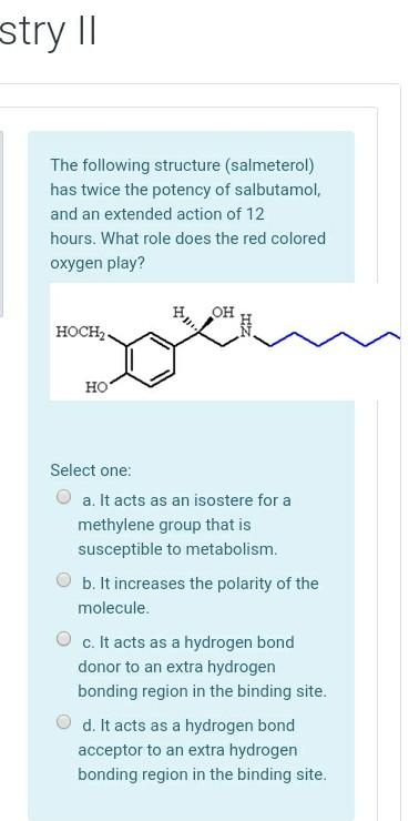 Solved stry 11 The following structure (salmeterol) has | Chegg.com