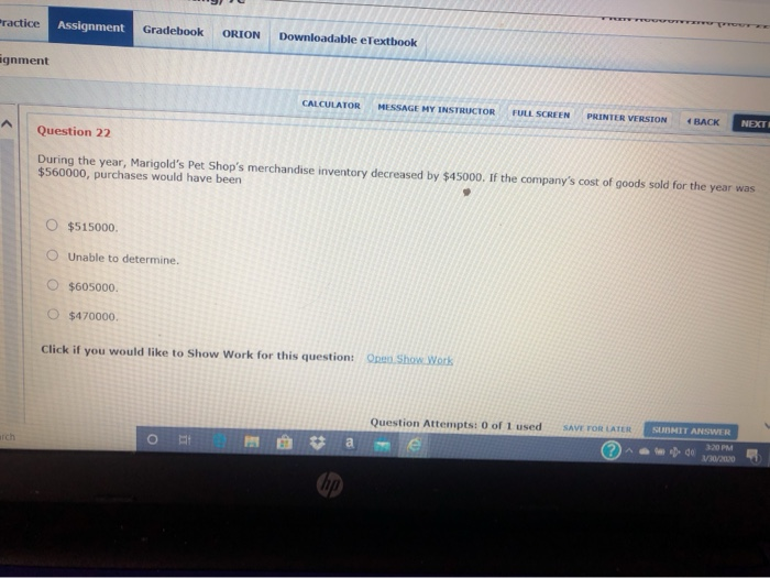 Solved Practice Assignment Gradebook ORION Downloadable | Chegg.com