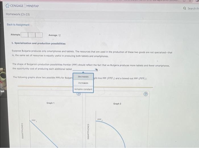 ool CENGAGE MINDTAP Homework (Ch 03) Back to | Chegg.com