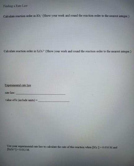 Solved For each experiment, put your 10:- solution and | Chegg.com