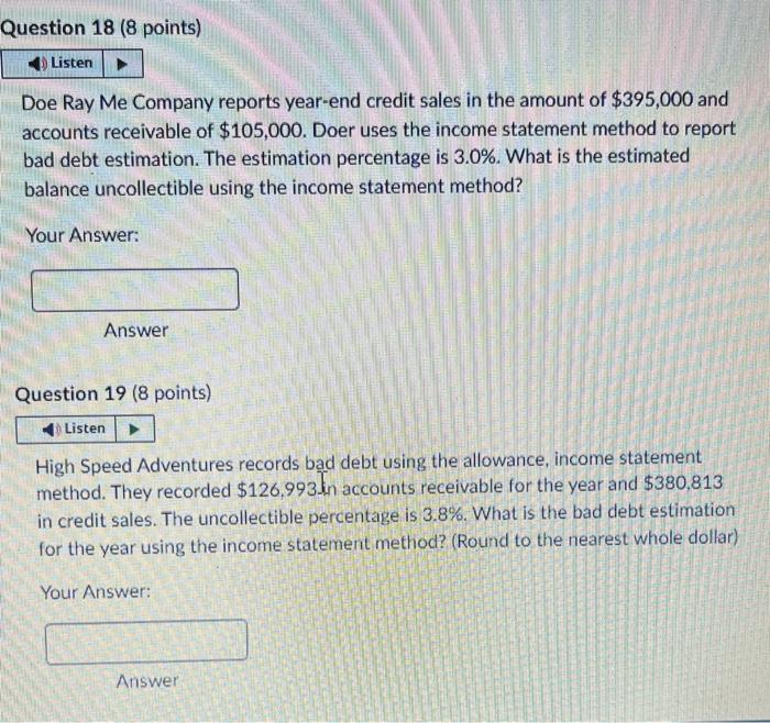 Solved Doe Ray Me Company reports year-end credit sales in | Chegg.com
