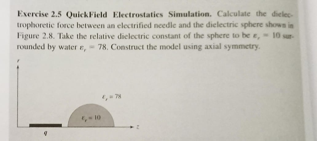Solved Exercise 2.5 ﻿QuickField Electrostatics Simulation. | Chegg.com