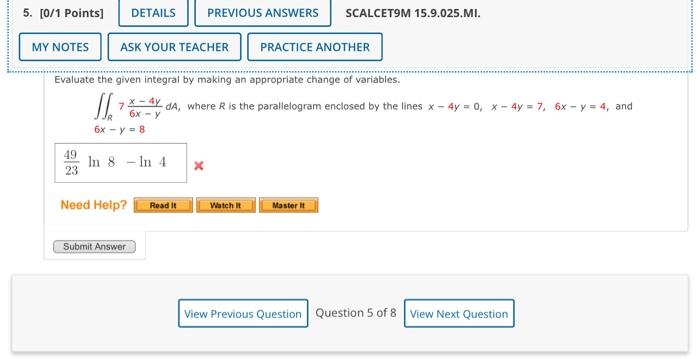 Solved Evaluate the given integral by making an appropriate | Chegg.com