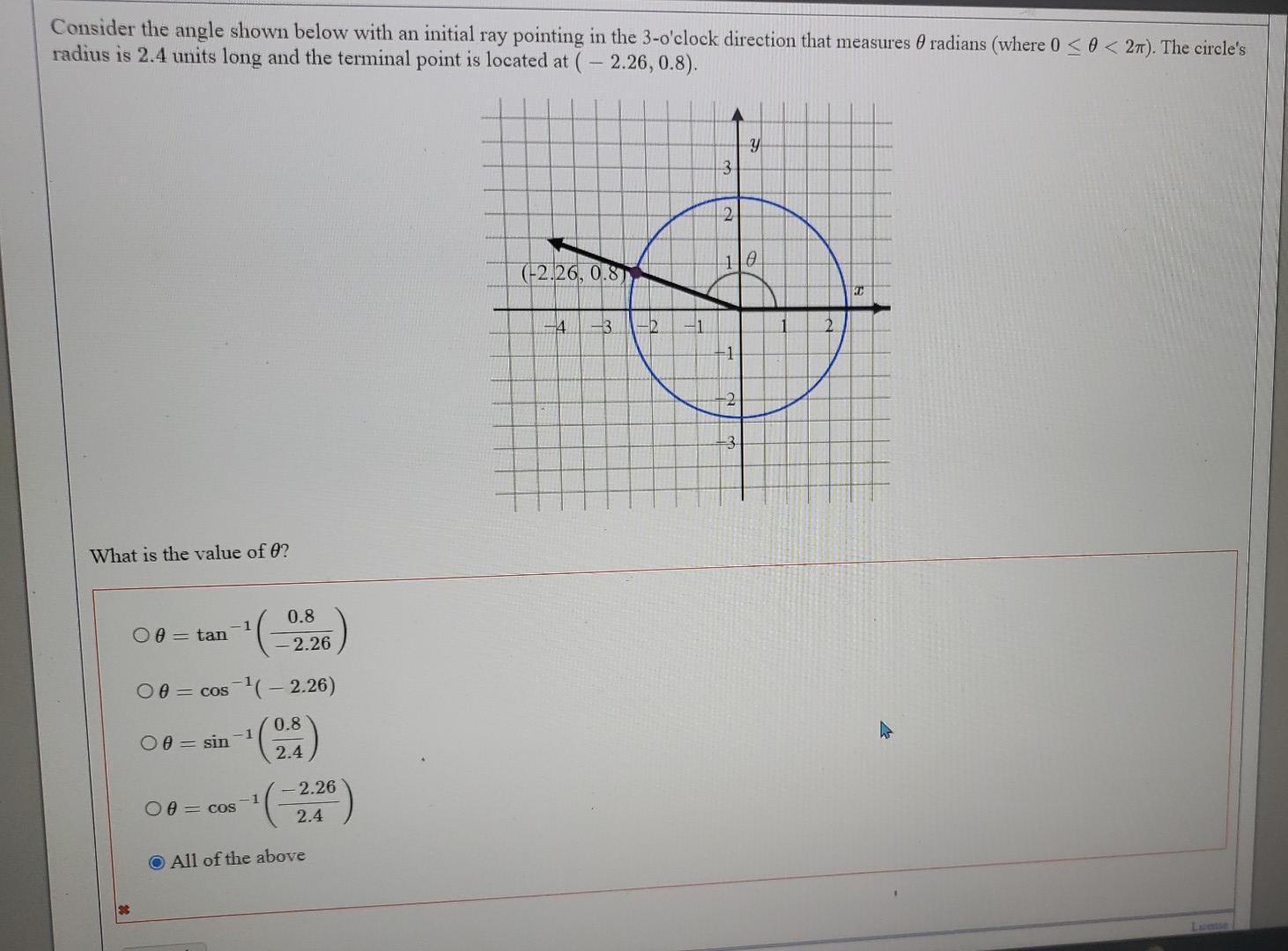 Solved Consider the angle shown below with an initial ray | Chegg.com