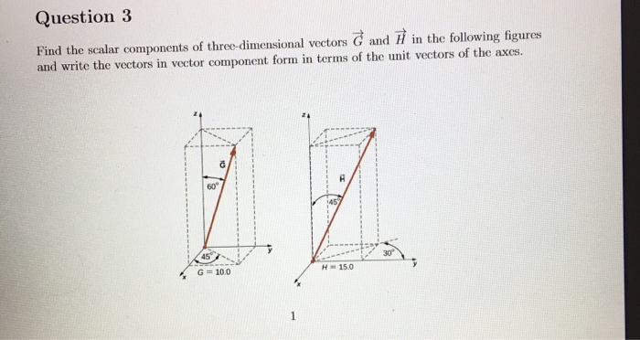 Solved Question 3 Find the scalar components of | Chegg.com