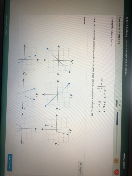 Solved Save & End Certify Lesson: 3.3 Other Common Functions | Chegg.com