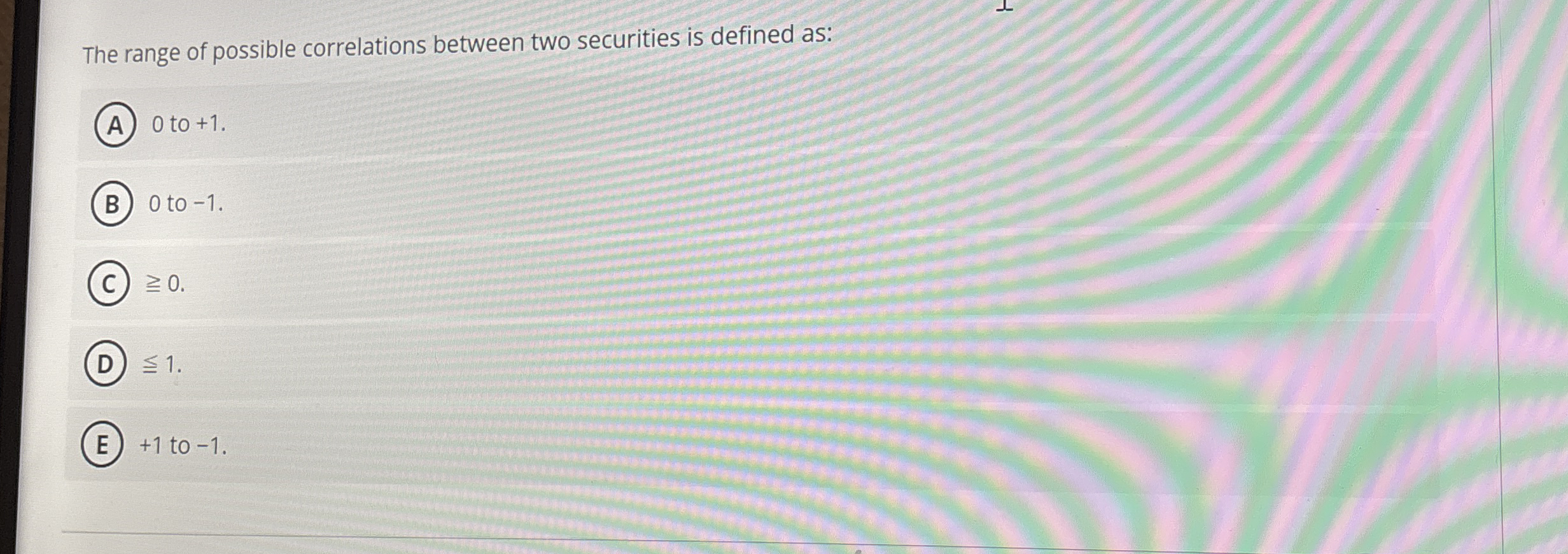 Solved The range of possible correlations between two | Chegg.com