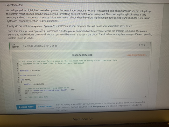 Solved Computer Science Laboratory home > 4.2: Lab Lesson 2 | Chegg.com