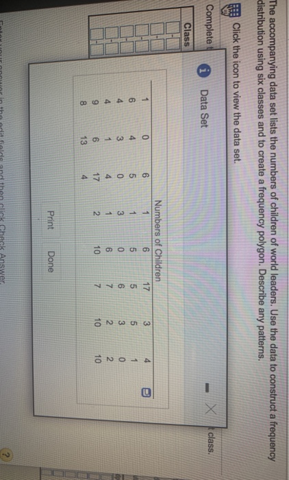 Solved The accompanying data set lists the numbers of | Chegg.com
