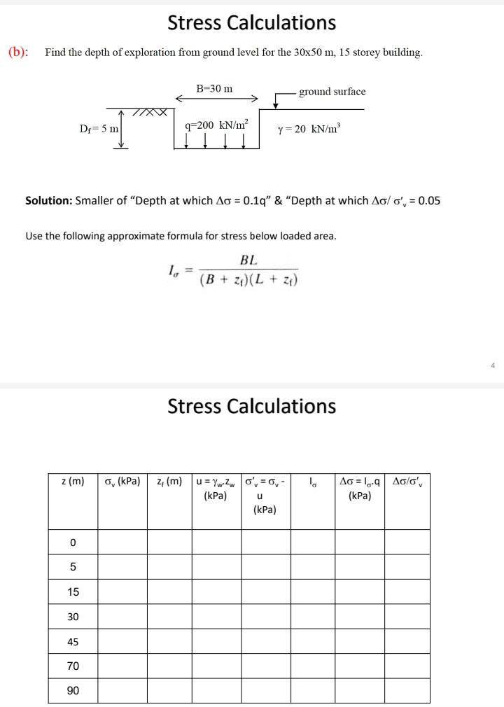 Solved b): Find the depth of exploration from ground level | Chegg.com