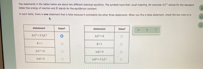 Solved The statements in the tables below are about two | Chegg.com