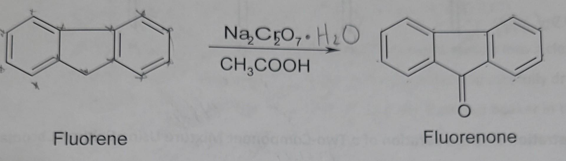 Solved In the oxidation of fluorene lab, we oxidized | Chegg.com