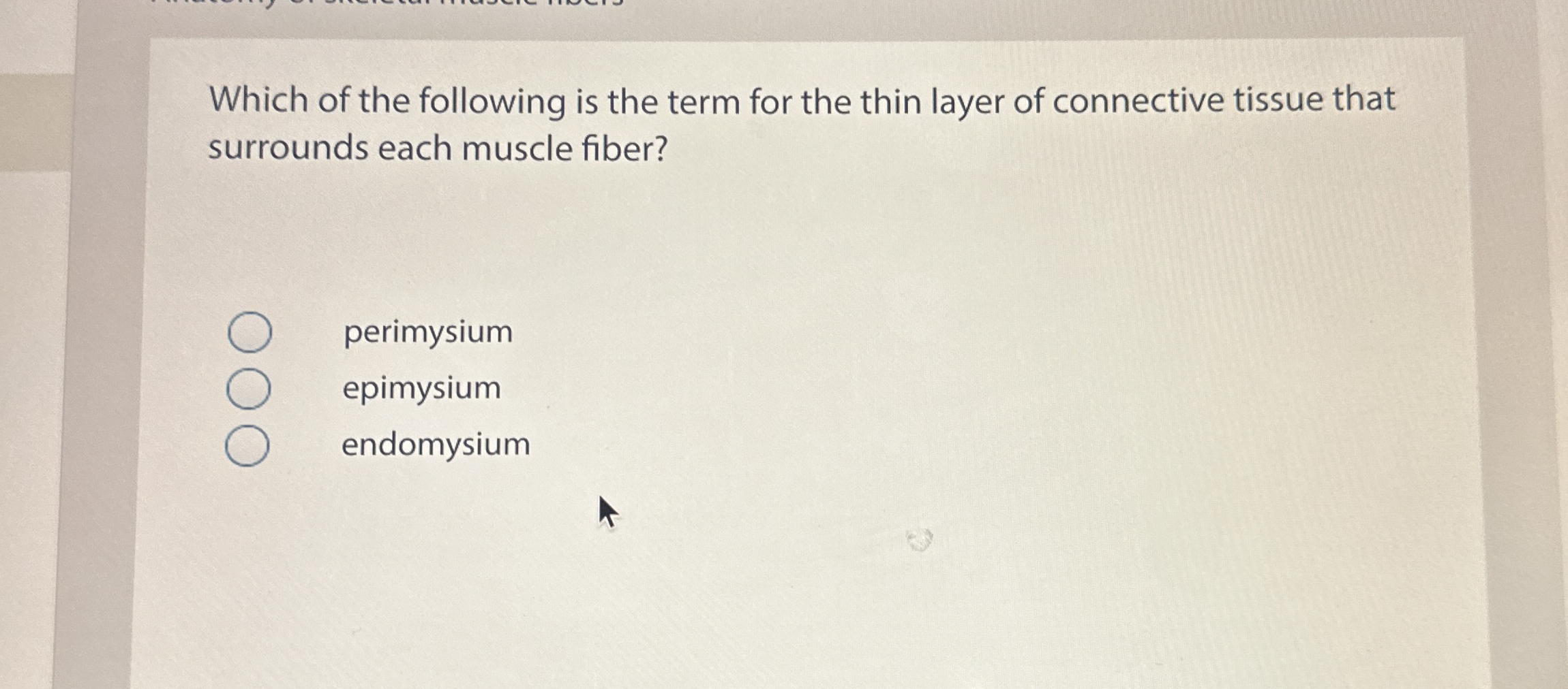 Solved Which of the following is the term for the thin layer | Chegg.com