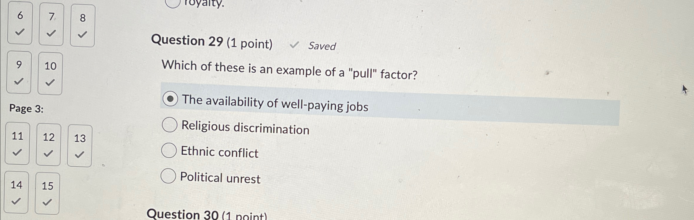 Solved 67.8910Question 29 (1 ﻿point) ﻿SavedWhich of these | Chegg.com