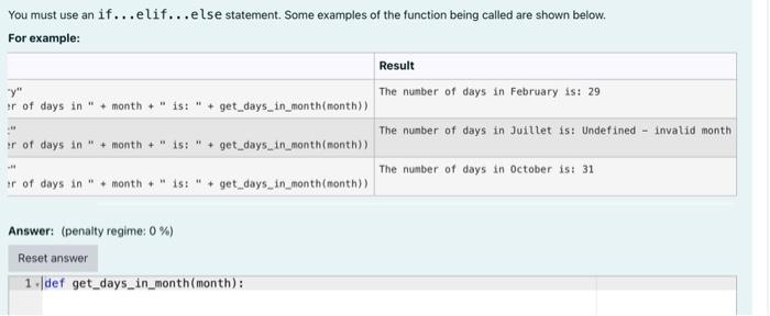 Solved Complete the get_days_in_month() function which takes | Chegg.com