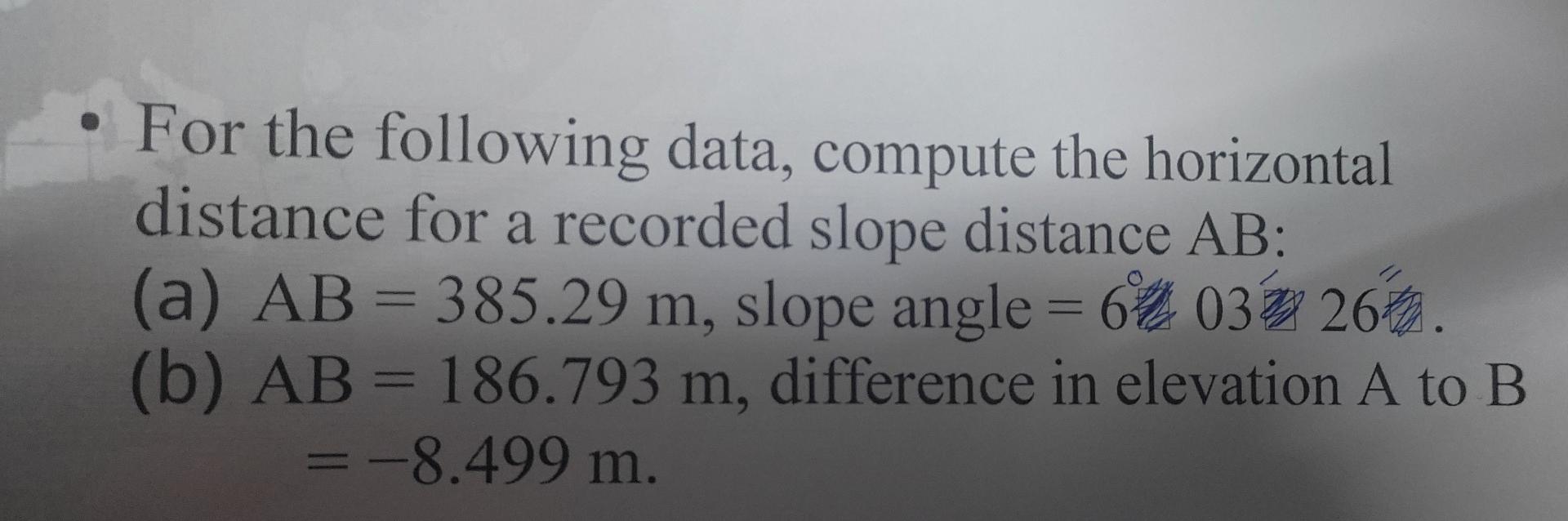 Solved a • For the following data, compute the horizontal | Chegg.com