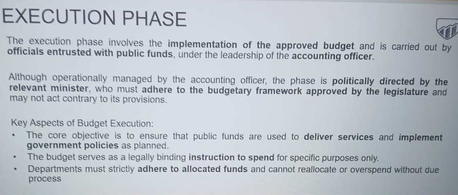 Solved EXECUTION PHASEThe execution phase involves the | Chegg.com
