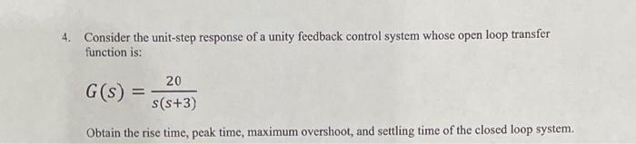 Solved Consider the unit-step response of a unity feedback | Chegg.com