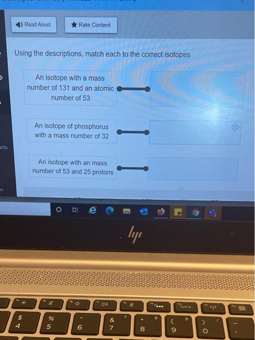 Solved Read Aloud Rate Content Using the descriptions, match | Chegg.com