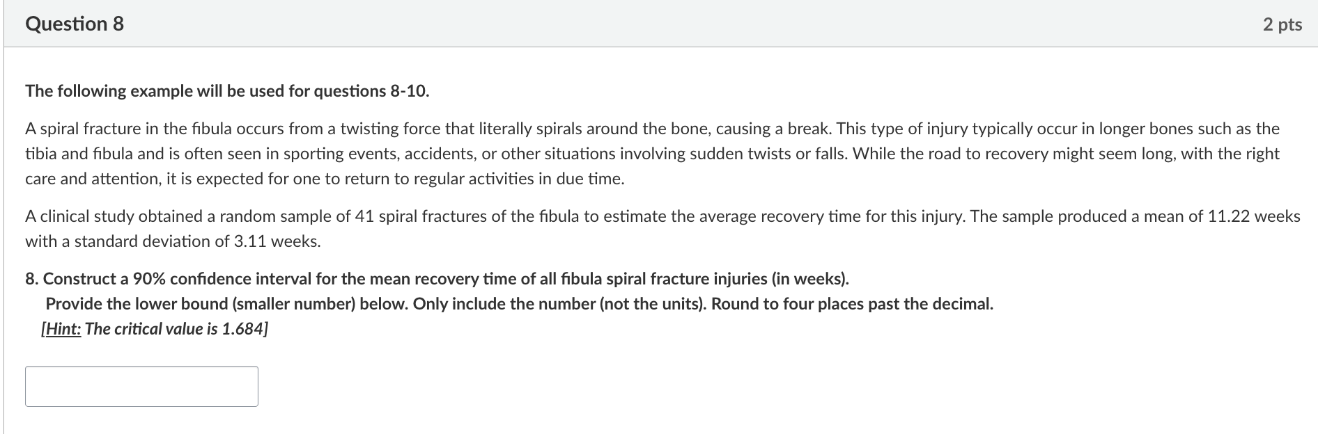 Solved Question 8The following example will be used for | Chegg.com