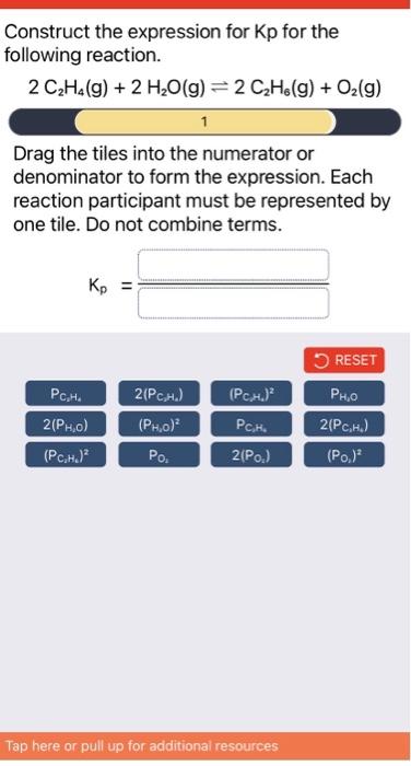 Solved Construct the expression for Kp for the following | Chegg.com