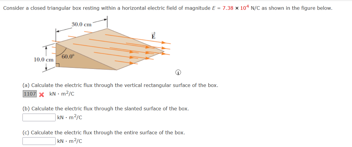 Solved Consider a closed triangular box resting within a | Chegg.com