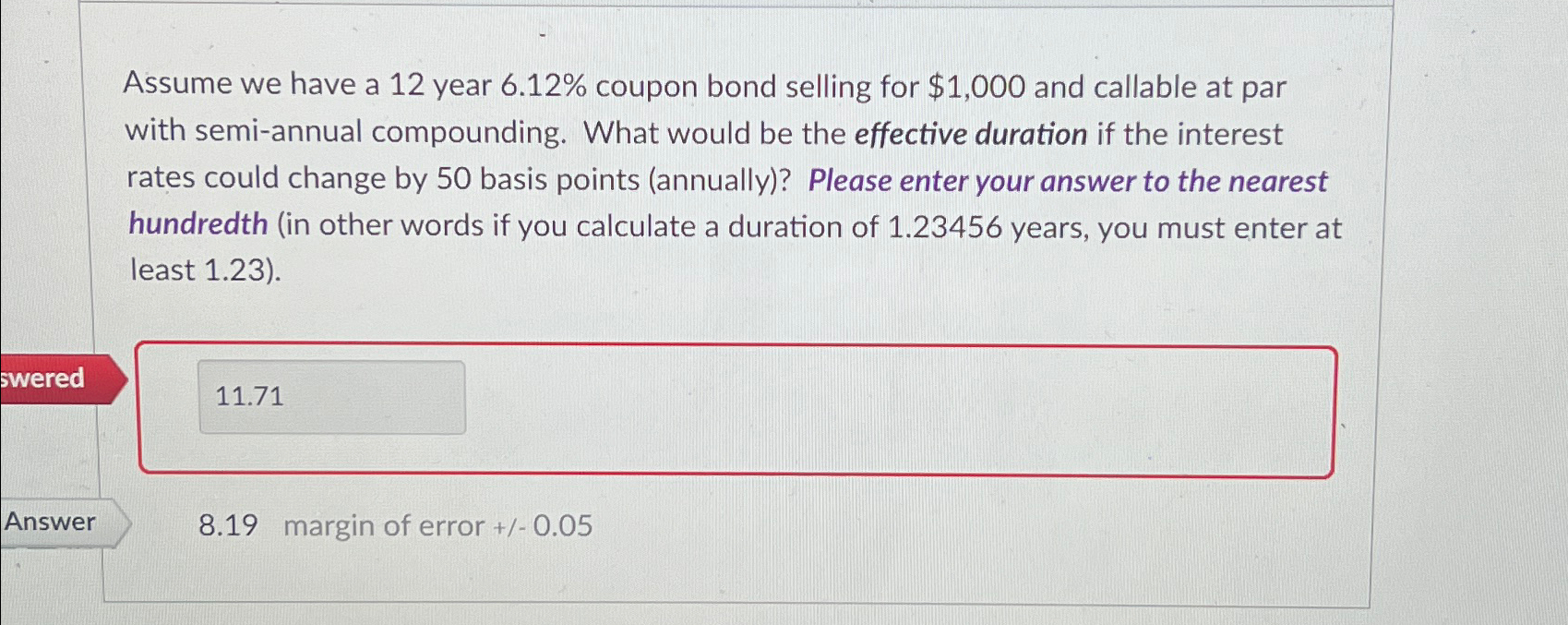 Solved Assume we have a 12 ﻿year 6.12% ﻿coupon bond selling | Chegg.com