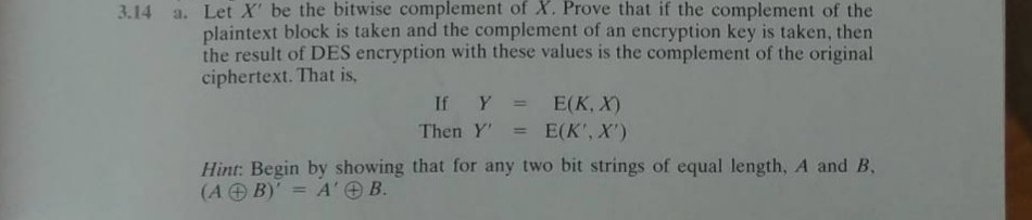 Solved 314 A Let X Be The Bitwise Complement Of X Prove
