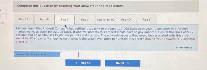 Solved can i get help finding the numbers for req 1A, Req 2, | Chegg.com