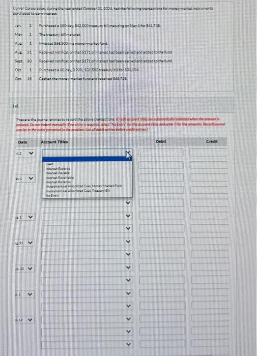 May 1 and October 15th have three entry spots. I have | Chegg.com