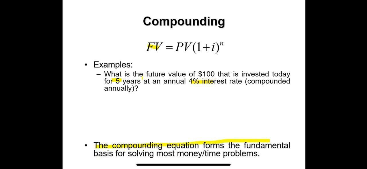 Solved Compounding FV = PV(1+i)" Examples: What is the | Chegg.com