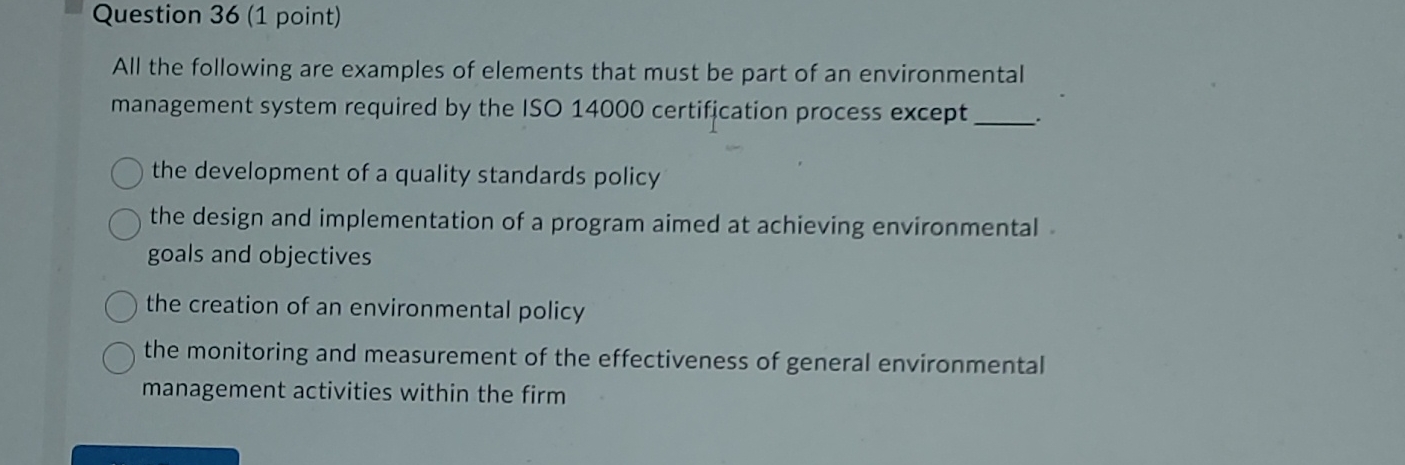 Solved Question 36 (1 ﻿point)All the following are examples | Chegg.com