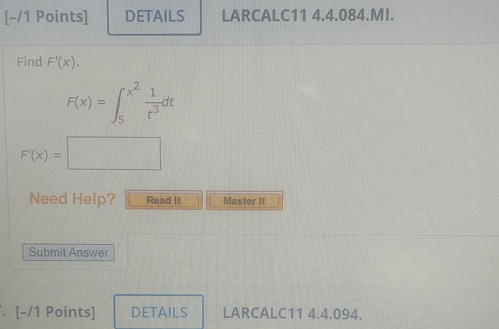 Solved Find \\( F^{\\prime}(x) \\) \\[ | Chegg.com