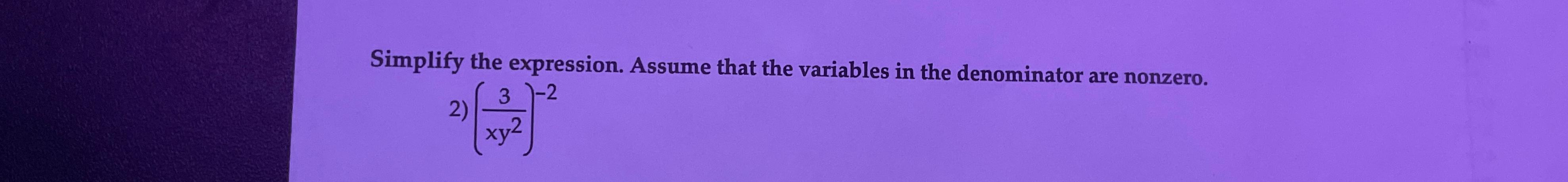 Solved Simplify The Expression Assume That The Variables In 