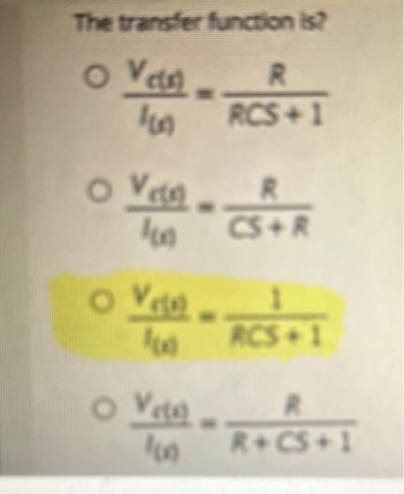 Solved Consider the following circult.The transier function | Chegg.com