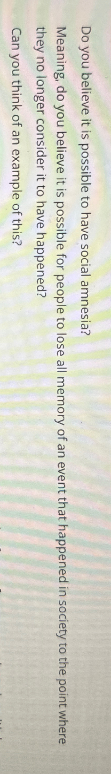 Solved Do you believe it is possible to have social | Chegg.com