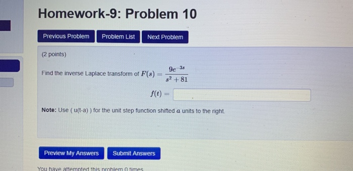 Solved Homework 9 Problem 10 Previous Problem Problem List 2965