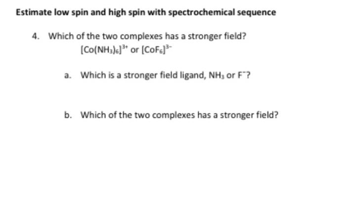 Solved Draw octahedral splitting electron configuration from | Chegg.com