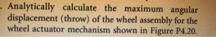 Solved . Analytically calculate the maximum angular | Chegg.com