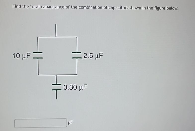 Solved Find the total capacitance of the combination of | Chegg.com