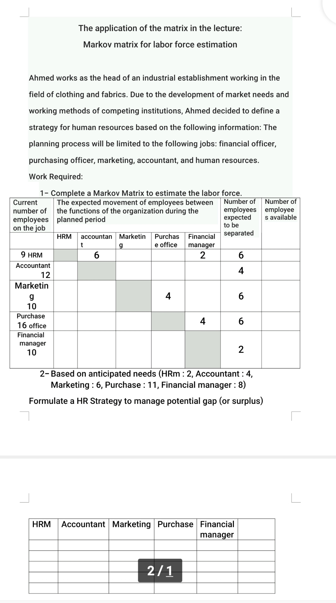 The application of the matrix in the lecture:Markov | Chegg.com