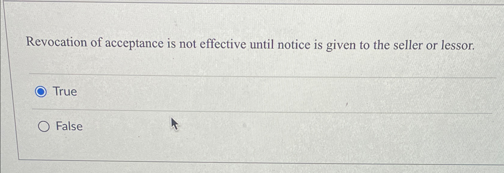 Solved Revocation of acceptance is not effective until | Chegg.com