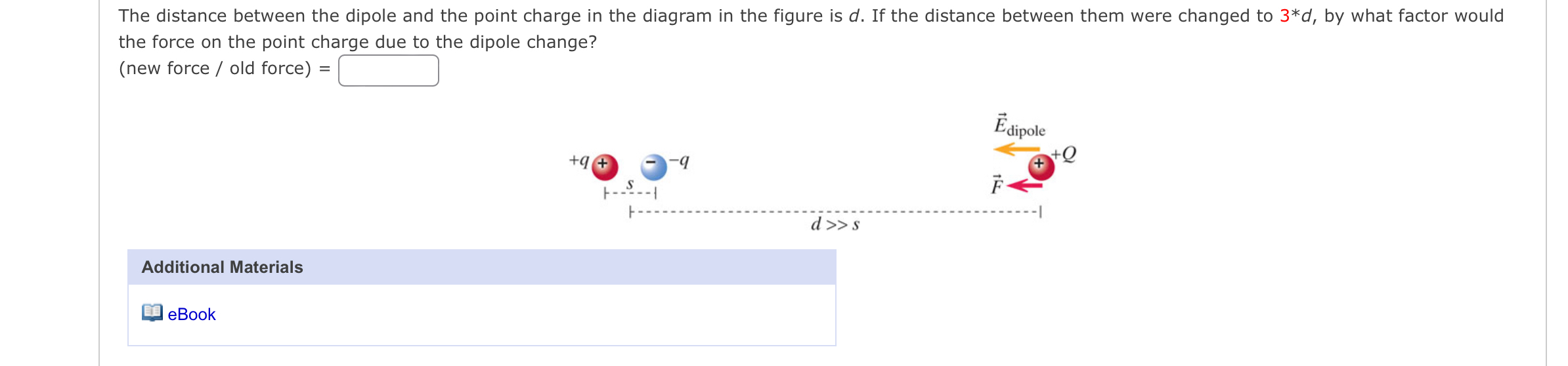 Solved The distance between the dipole and the point charge | Chegg.com