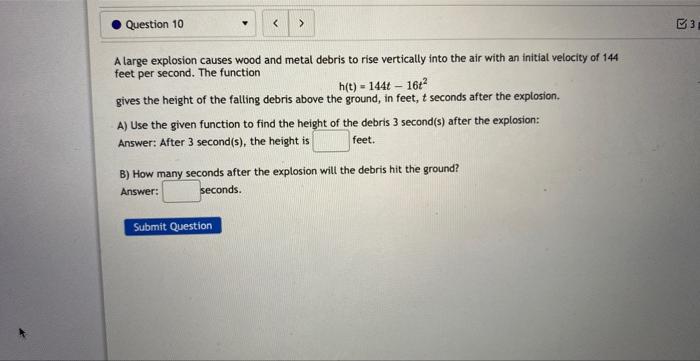 Solved A large explosion causes wood and metal debris to | Chegg.com