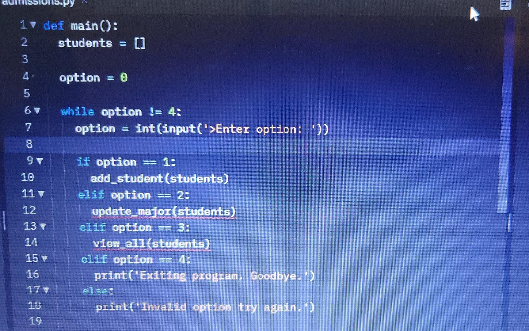 Solved I am creating this program in python and im needing | Chegg.com