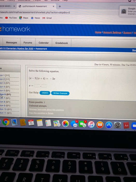 Solved BOB MAXELL X 3 xyzHomework Assessment X + Google | Chegg.com