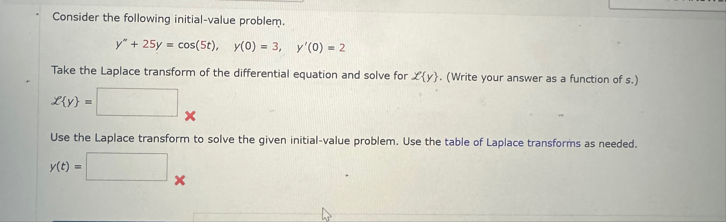 Consider the following initial-value | Chegg.com