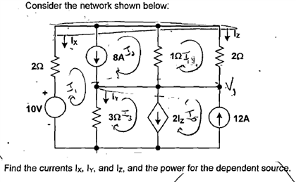 Solved Need to find the current Ix,Iy and Iz , and the power | Chegg.com